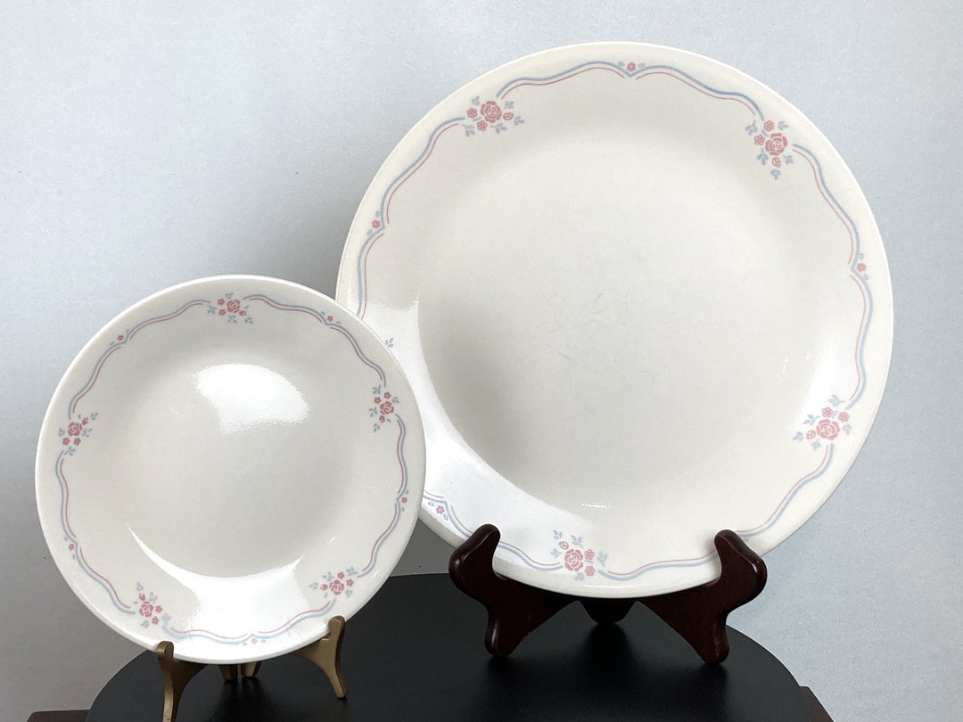 Vintage, Corelle, English Breakfast Pattern, Set of Two Dinner Plates ...