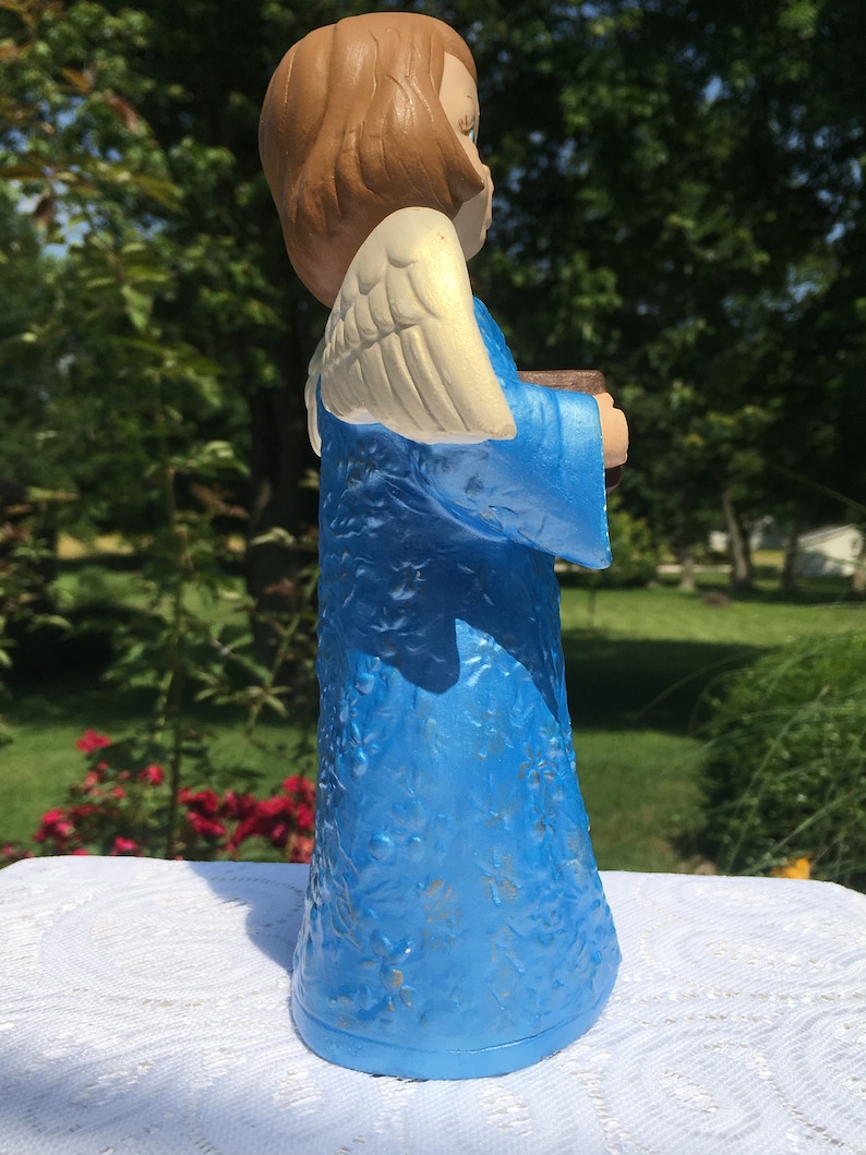 Vintage, Handpainted, Ceramic Statue of Angel Singing With Accordion - Etsy