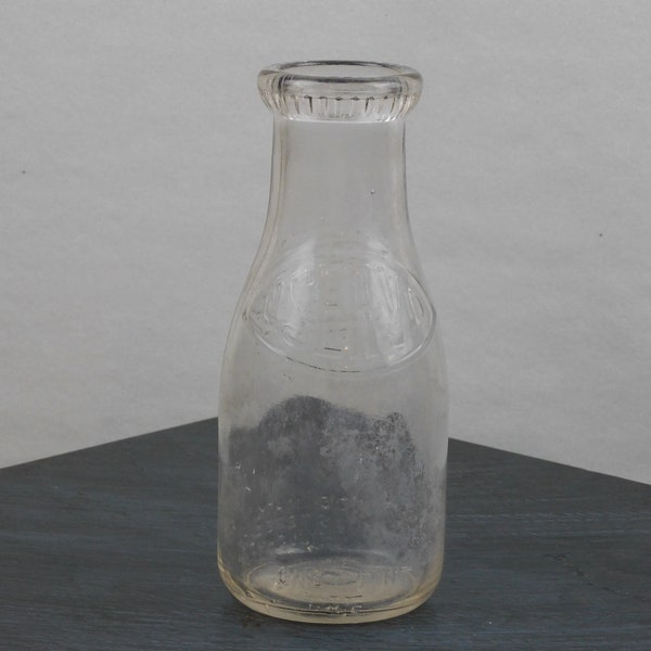 Vintage Pint Clear Milk Bottles - Etsy
