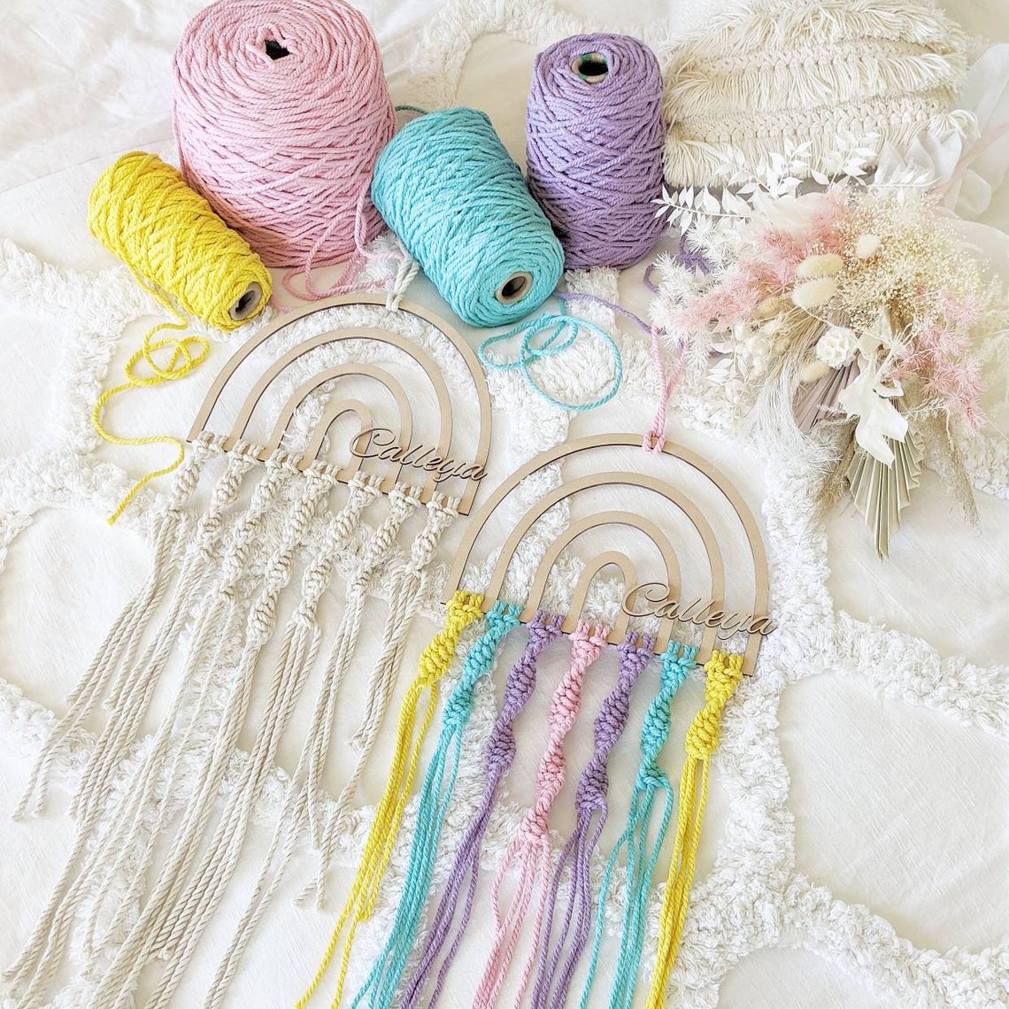 Macrame Rainbow Wall Hanging / Rainbow Wall Hanging / Macramè Rainbow ...