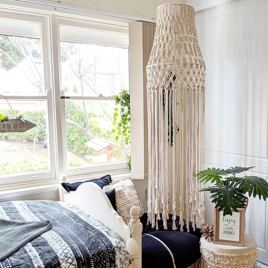 Macrame Chandelier / Macrame Lantern 1.8 Metres Tall by 50cm - Etsy
