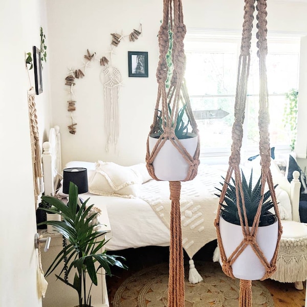 Macrame Plant Hanger Set - Etsy