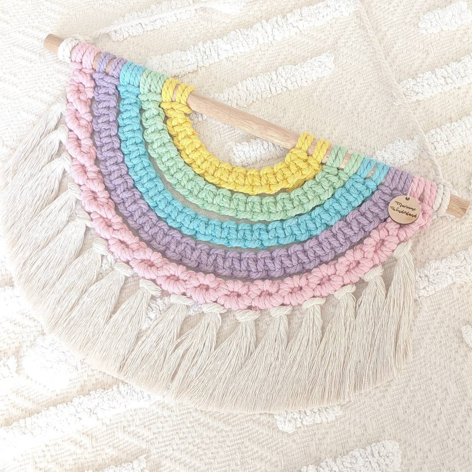 Macrame Rainbow Wall Hanging / Rainbow Wall Hanging / Macramè Rainbow ...