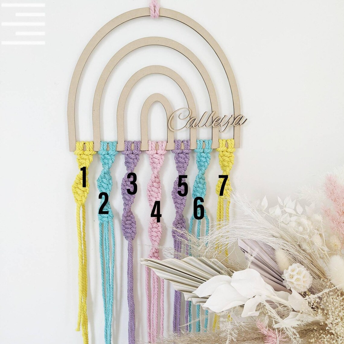 Macrame Rainbow Wall Hanging / Rainbow Wall Hanging / Macramè Rainbow ...