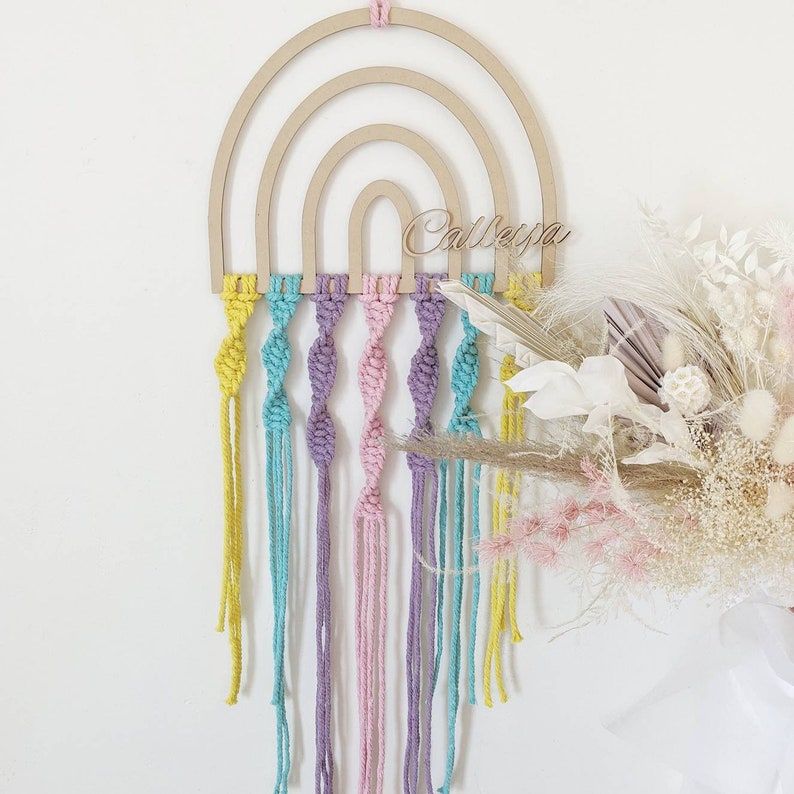 Macrame Rainbow Wall Hanging / Rainbow Wall Hanging / Macramè Rainbow ...
