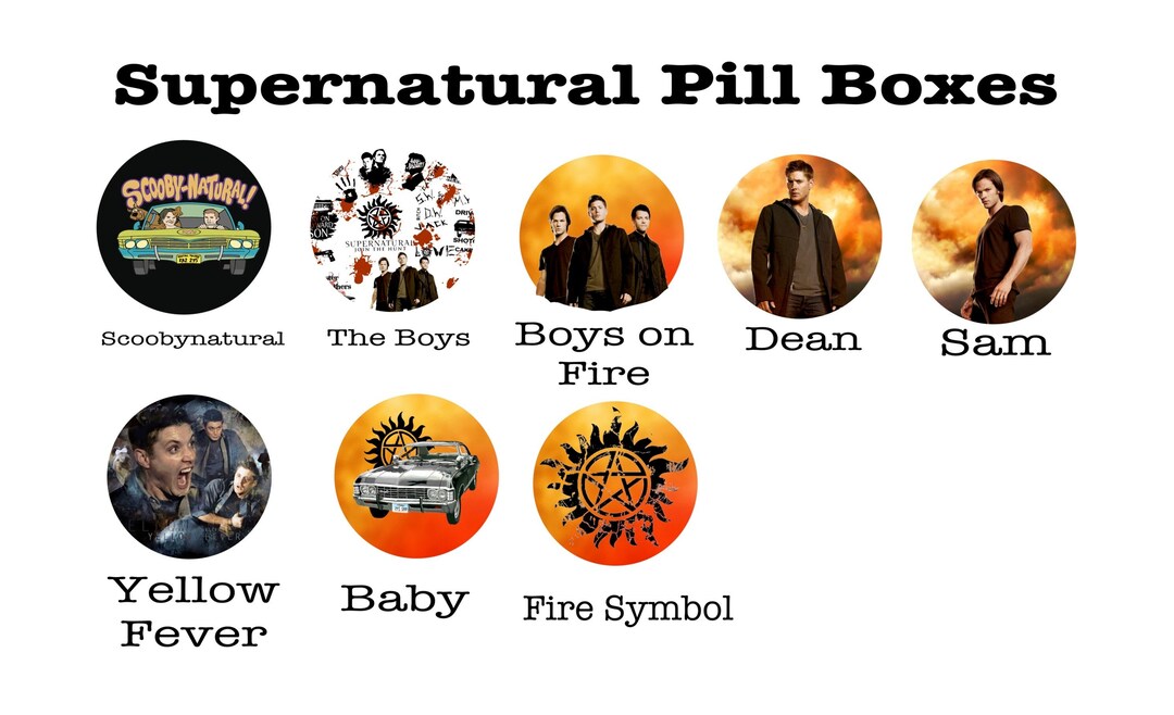 Supernatural Themed Pill Cases Newly Updated - Etsy