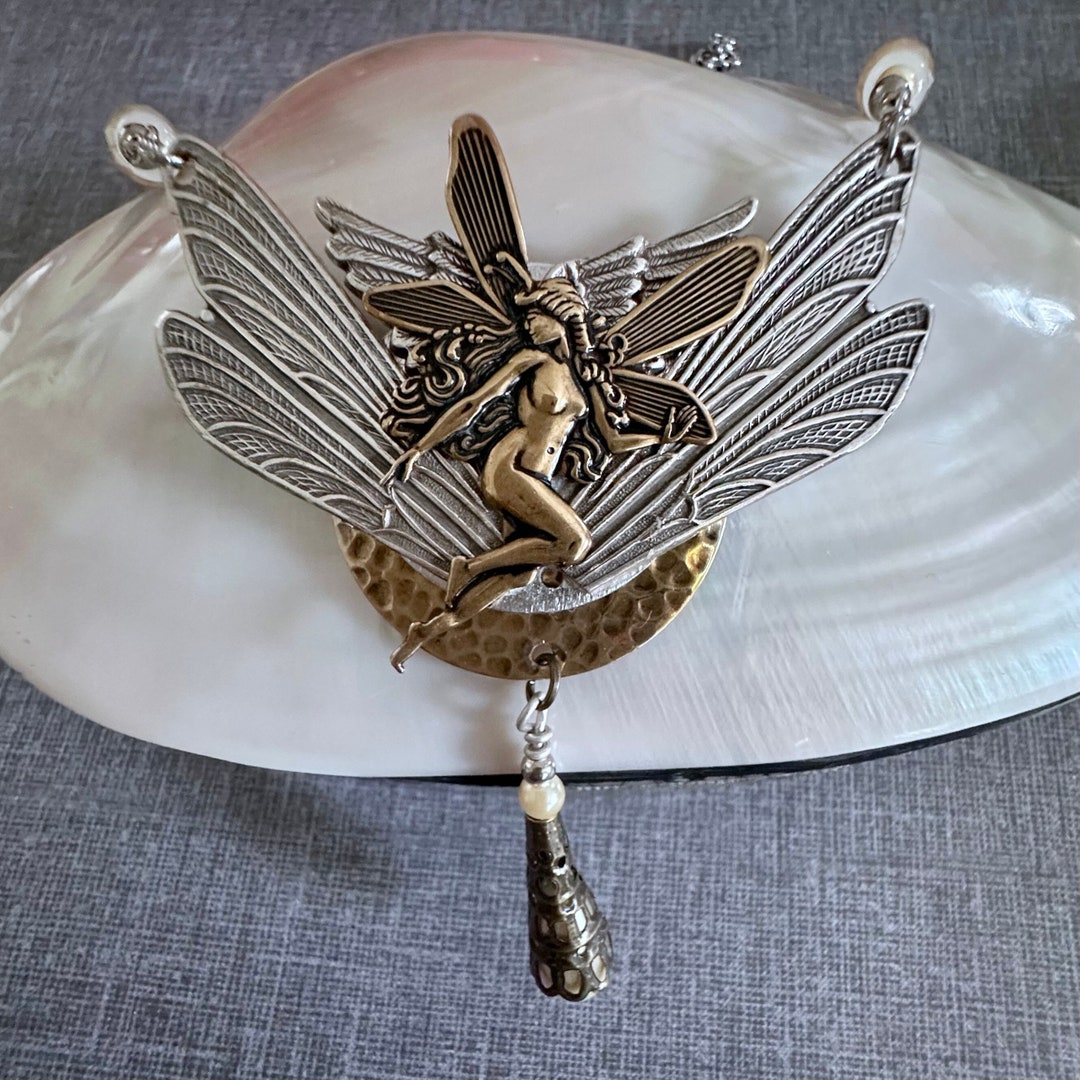 Fairy Pendant Necklace/vintage Style Faerie Jewellery/bohemian Vintage ...