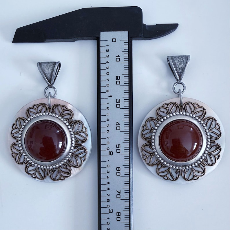 Carnelian 40mm Round Handmade Pendant: Unique Gemstone Jewellery - Etsy ...