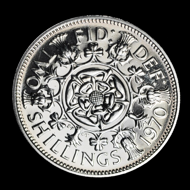 QUEEN ELIZABETH II 1970 Proof Florin (two Shillings) ++ Last Year Pre ...