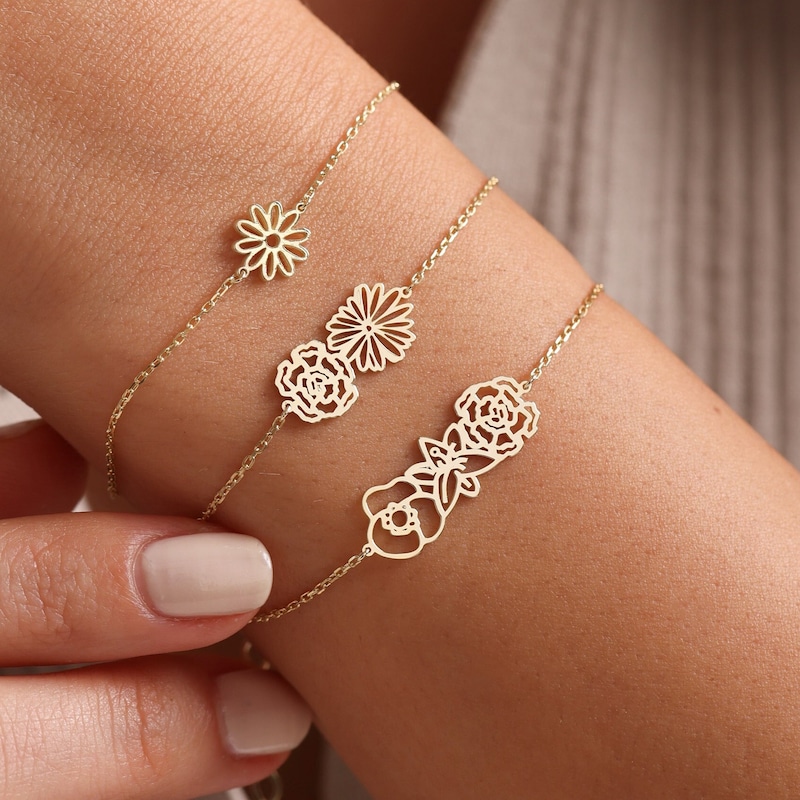 5 Stone Mothers Bracelet - Etsy