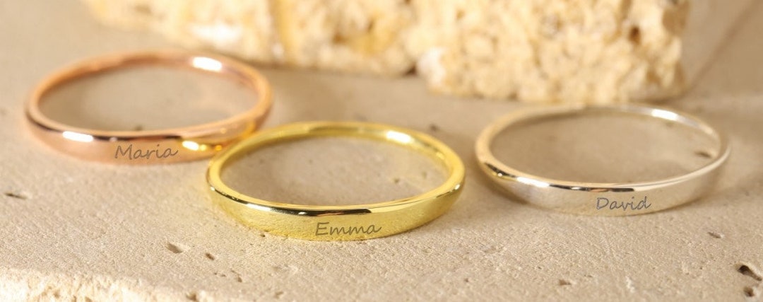 14k Solid Gold Name Ring , Name Ring , Customize Ring , Personalized ...