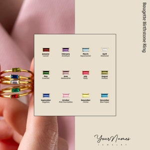 Gold Birthstone Ring , Stackable Gemstone Ring, Personalized Rings, Personalized Gifts ...