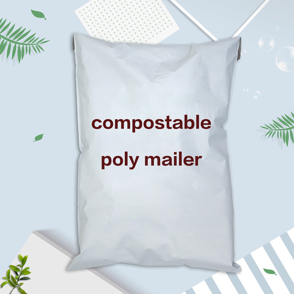 Custom biodegradable poly bags for packaging 100% | Etsy