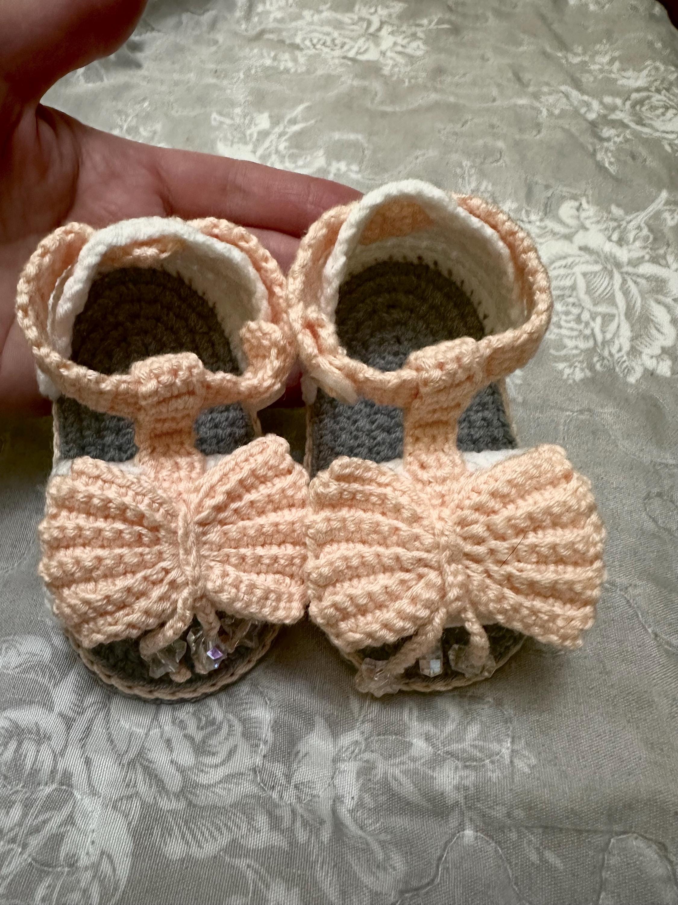 Knitted Sandals for a Girl - Etsy