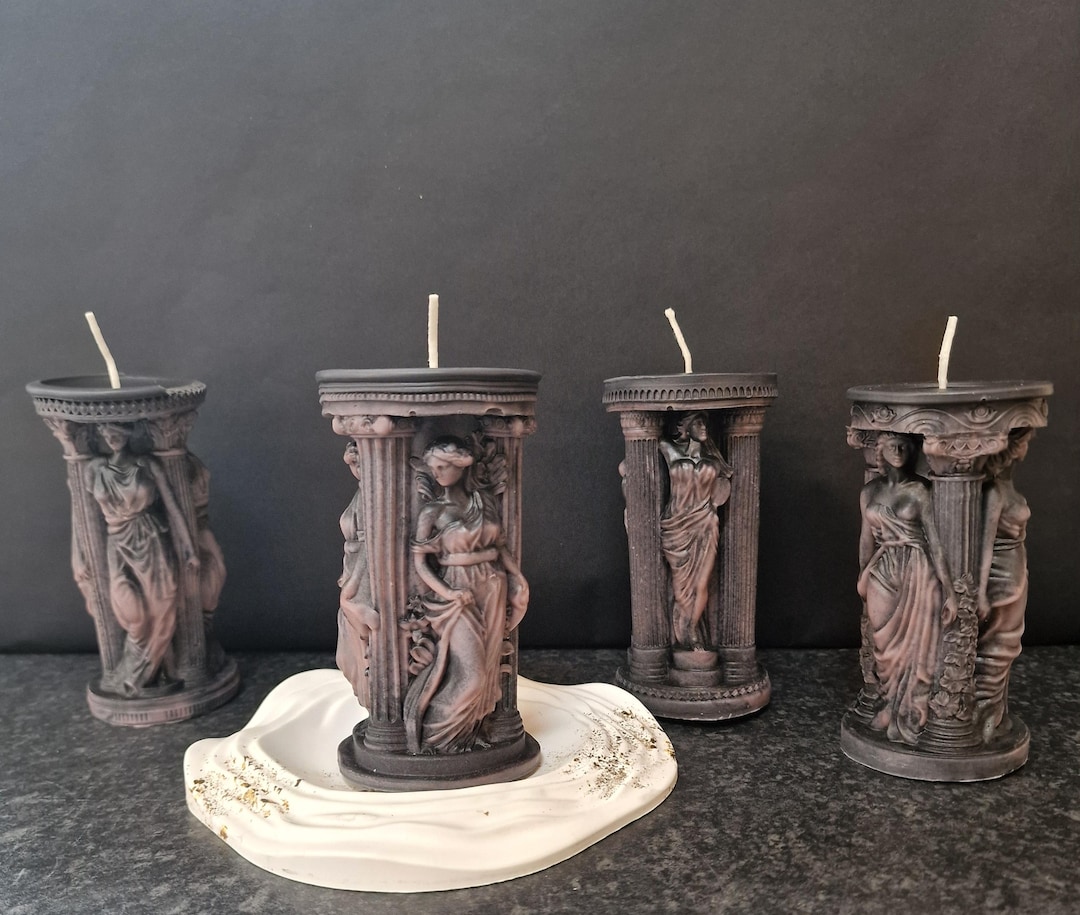 Goddess Mythology Candles: Black Ombre Oud Sandalwood Vanilla Scented ...