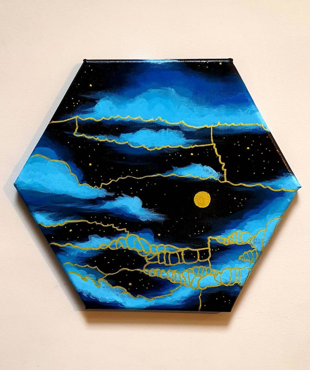 Fullmoon No.5 Original Acrylic Painting on Canvas Abstract Art by ...