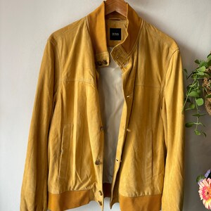 Vintage Yellow Suede Hugo Boss Jacket - Etsy