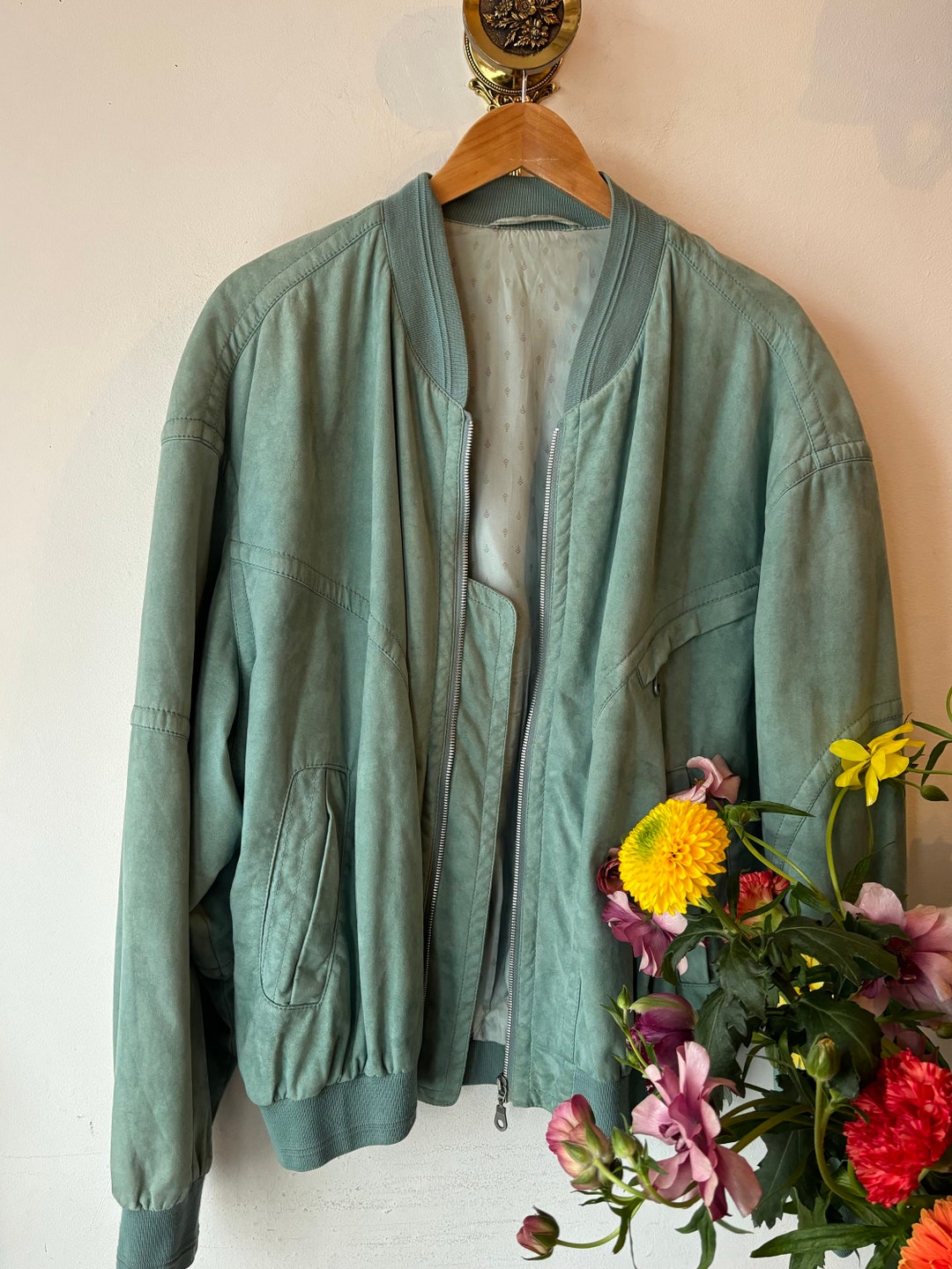 Vintage Oversized Mint Green Jacket - Etsy