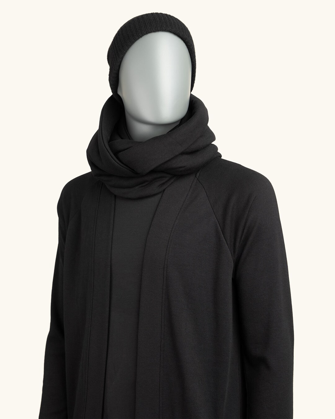 Thermal Scarf Loop Black Thermal Vegan Scarf Winter Scarf - Etsy