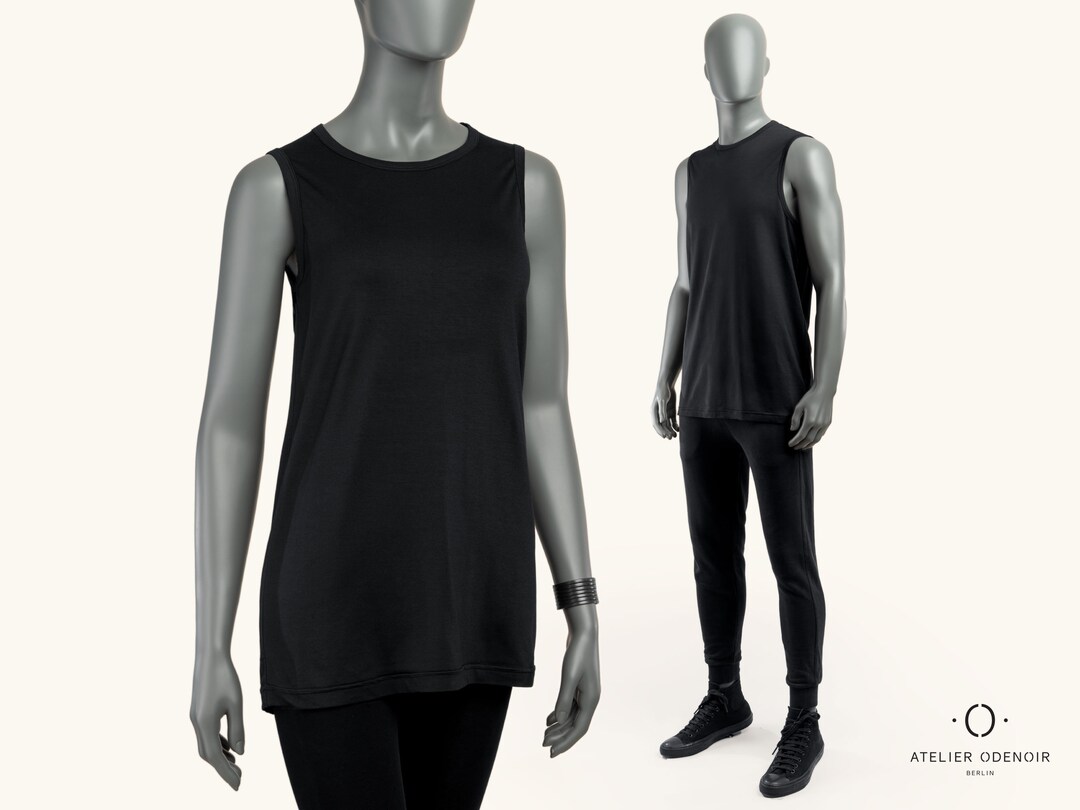 Black Tank Top II Unisex Black Tank Top ECOVERO™ Tank Top Gender ...