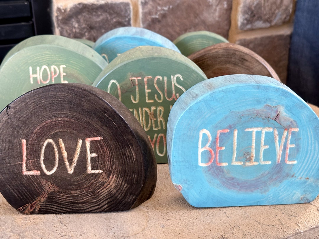 Rustic Standing Words Hand Engraved and Made From Our Fallen Trees - Etsy
