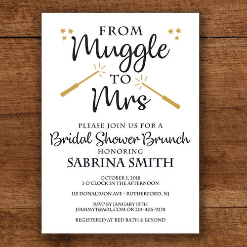 Magical Bridal Shower DIY Printable Invitation Instant - Etsy