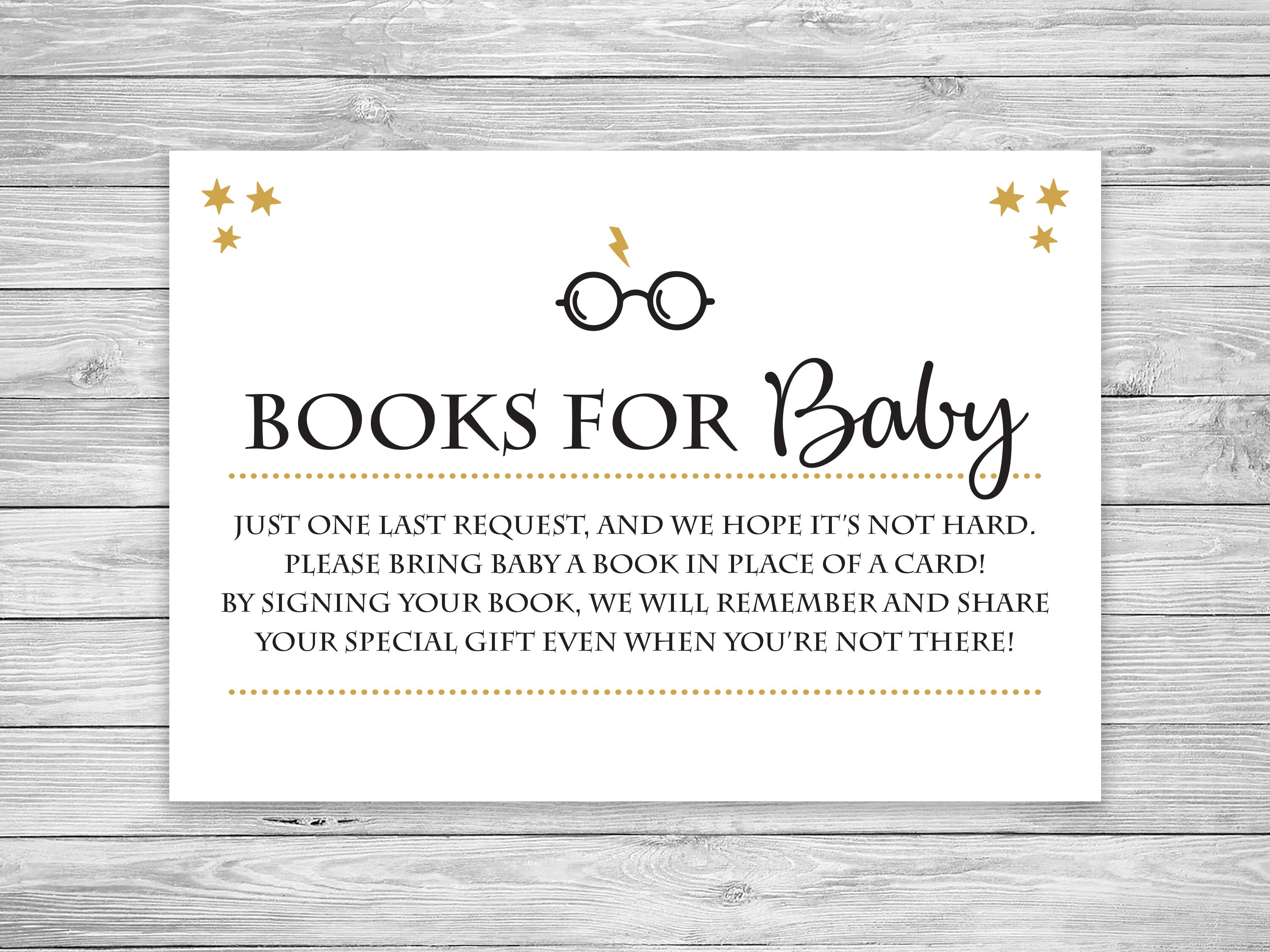 Magical Baby Shower DIY Printable Book Request Instant | Etsy