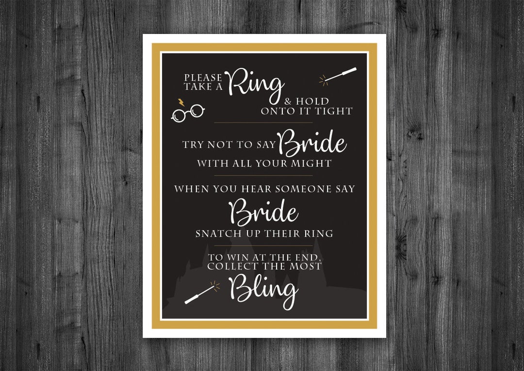 Magical Ring Shower Game DIY Printable 8x10 Instant Download - Etsy