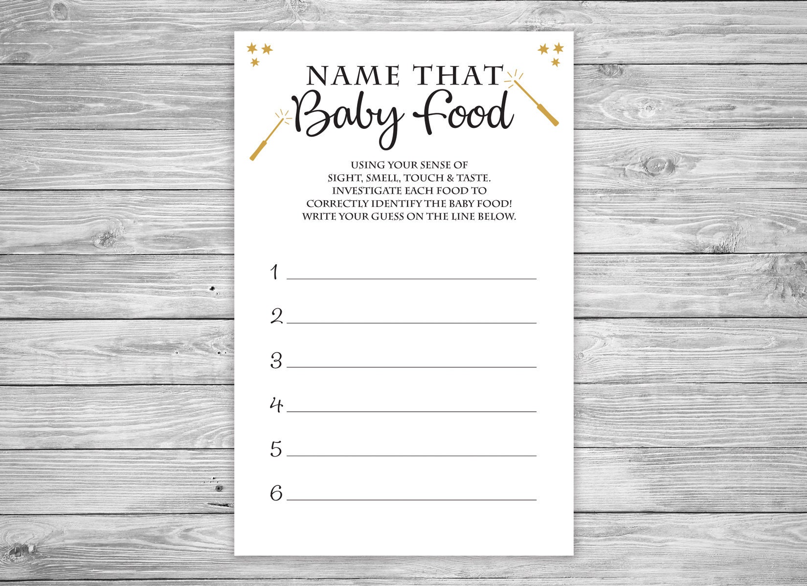 Magical Baby Shower Game Baby Food DIY Printable Instant | Etsy