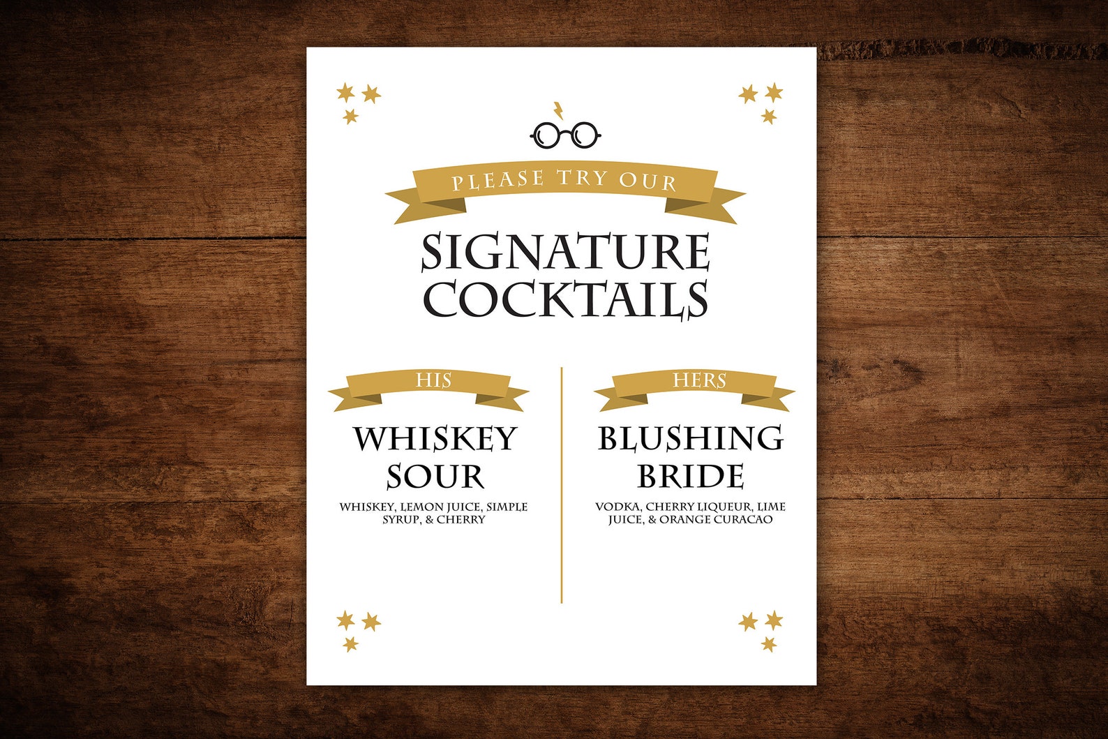 Signature Cocktail Printable Sign Instant Download 8x10 - Etsy