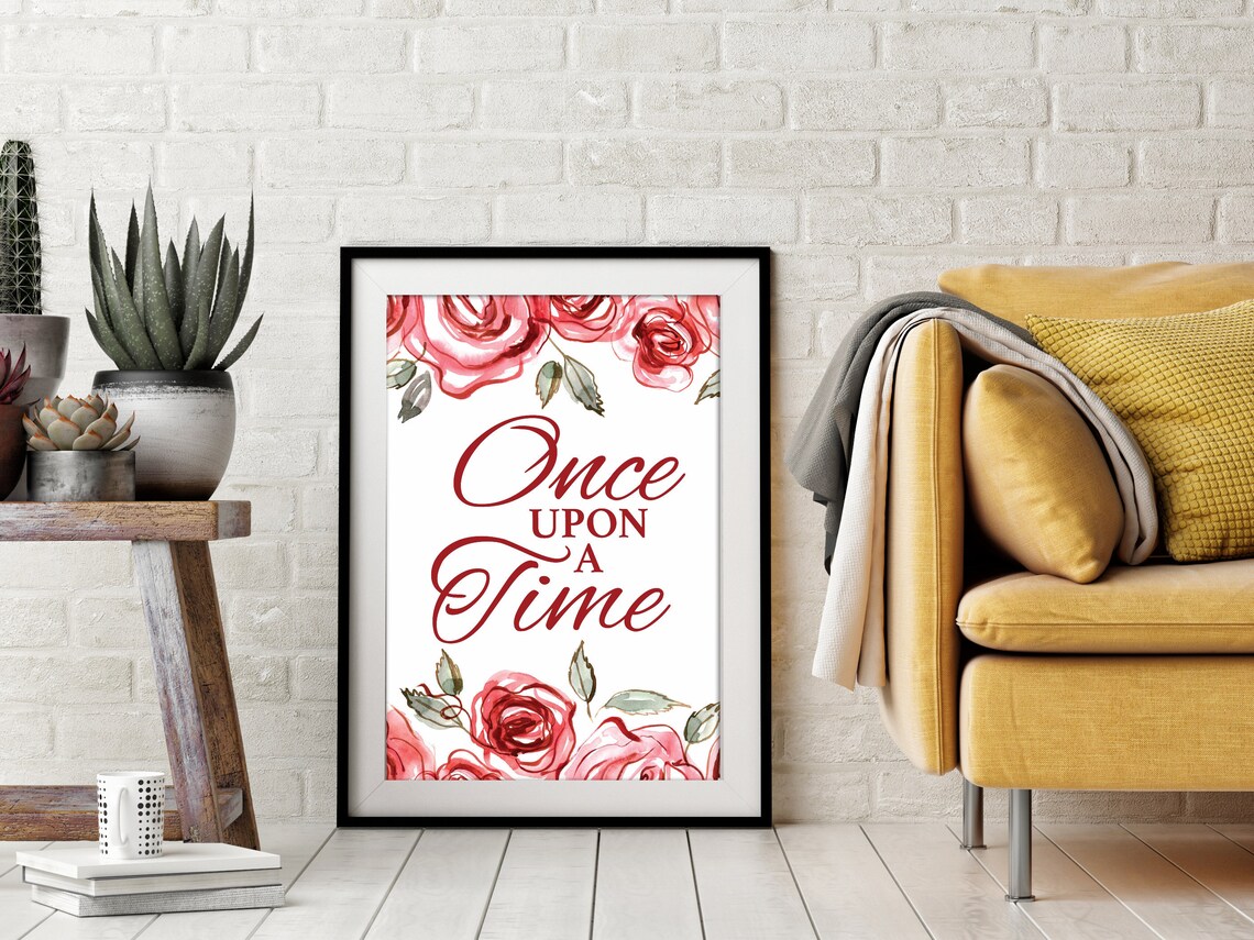 Once Upon A Time Printable Sign Instant Download 8x10 | Etsy