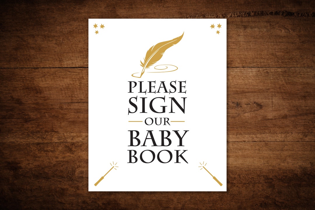 Please Sign Our Baby Book Printable Sign Instant Download 8x10 - Etsy