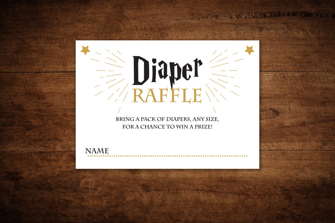 Magical Baby Shower DIY Printable Diaper Raffle Instant Download ...