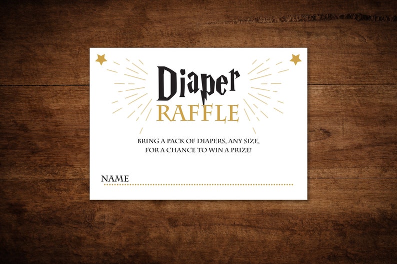 Magical Baby Shower DIY Printable Diaper Raffle Instant - Etsy
