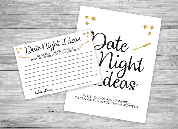 Magical Date Night Ideas Bridal Shower DIY Printable | Etsy