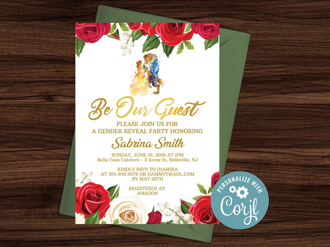Princess Bridal Shower DIY Printable Invitation Instant Download ...