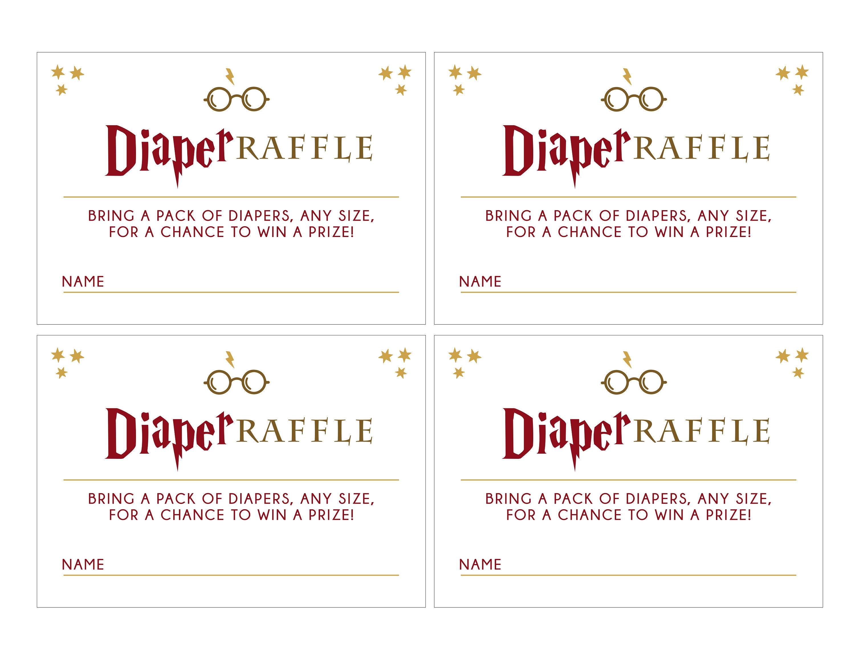 Magical Baby Shower DIY Printable Diaper Request Instant | Etsy