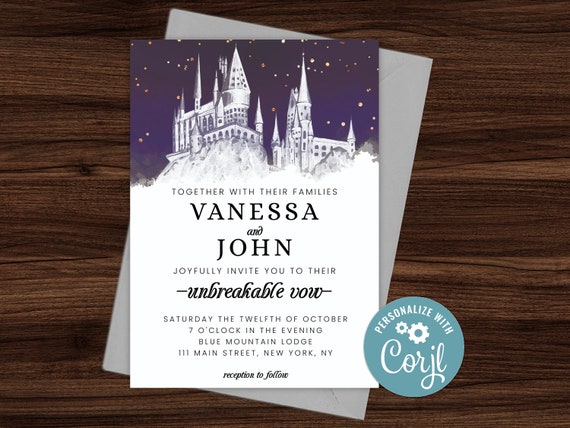 Magical Wedding DIY Printable Invitation Instant Download - Etsy