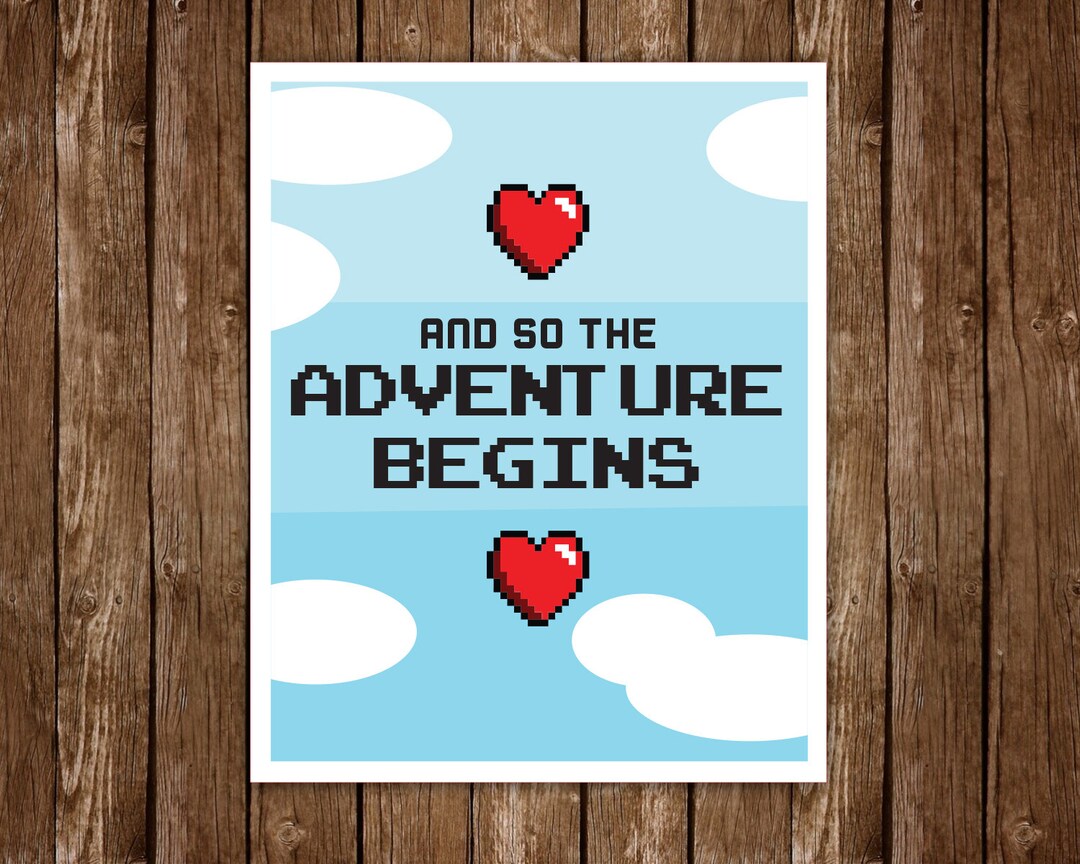 And so the Adventure Begins Printable Sign Instant Download 3 Sizes - Etsy