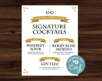 Signature Cocktail Printable Sign Instant Download 8x10 | Etsy