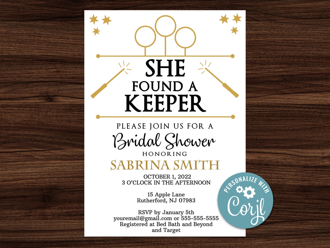 Magical Bridal Shower DIY Printable Invitation Instant - Etsy