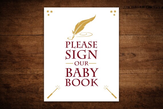 Please Sign Our Baby Book Printable Sign Instant Download | Etsy