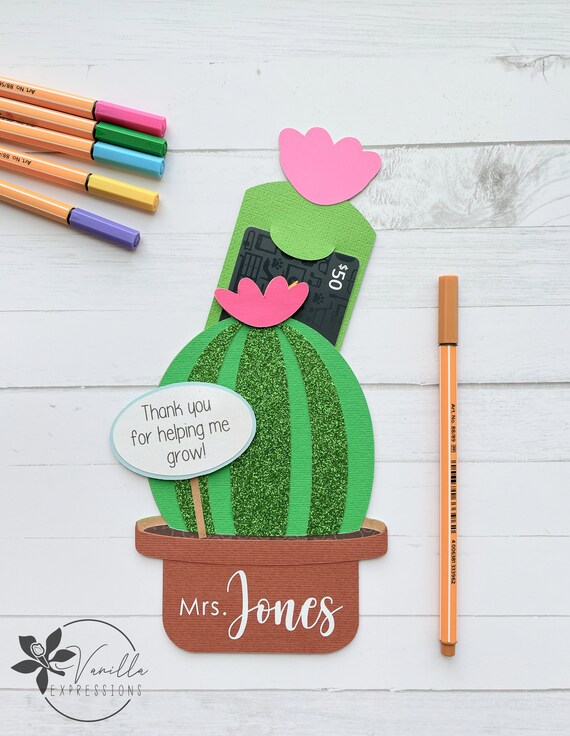 Teacher Gift Card Holder Teacher Appreciation Gift Thank - Etsy