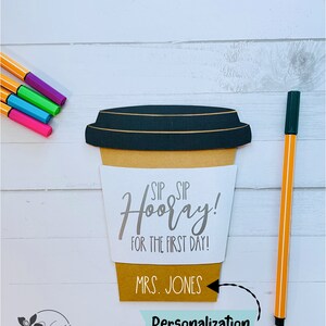 Teacher Back to School Gift Coffee Gift Card Holder Teacher First Day ...