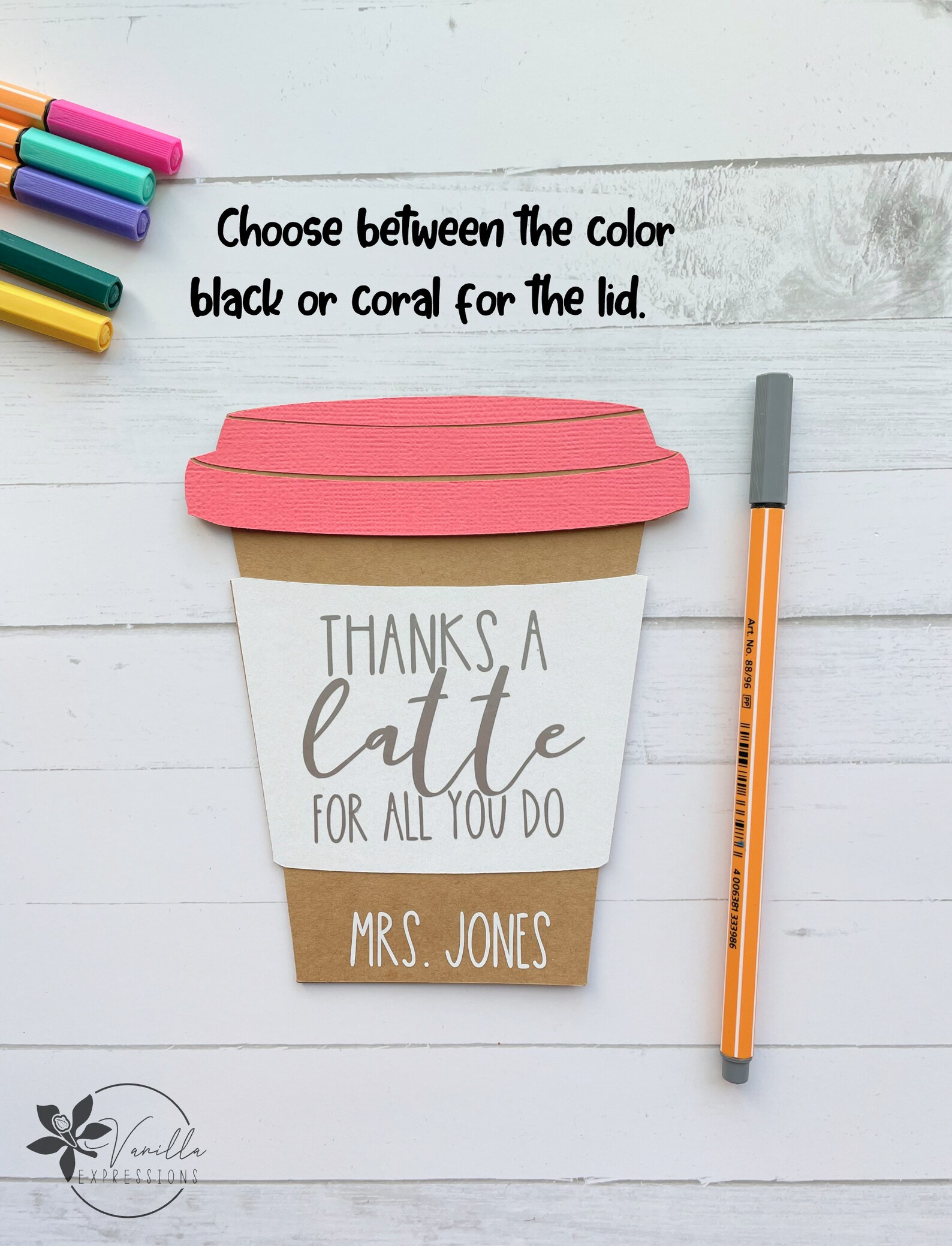 Teacher Coffee Gift Card Holder Teacher Appreciation Gift - Etsy