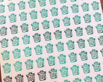 49 Cute Wheelie Bin/trash/garbage/rubbish Planner Stickers - Etsy