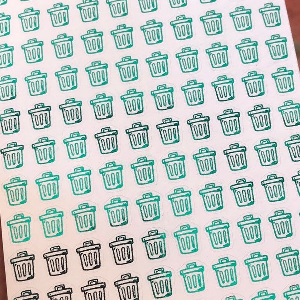 Trash Can Sticker - Etsy