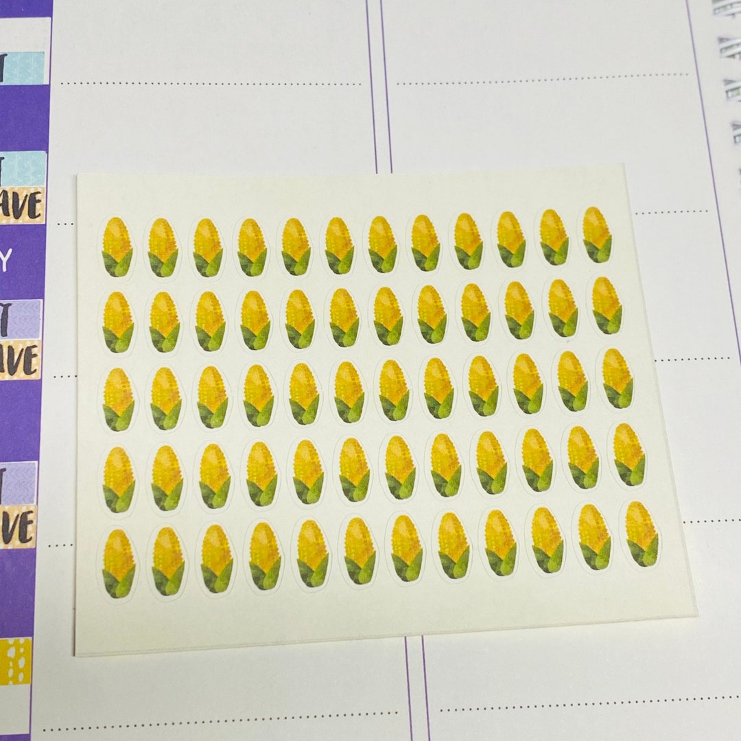 Planner Sticker Mini 1cm, 60 Pcs Corn Vegetable Fruit Grain - Etsy