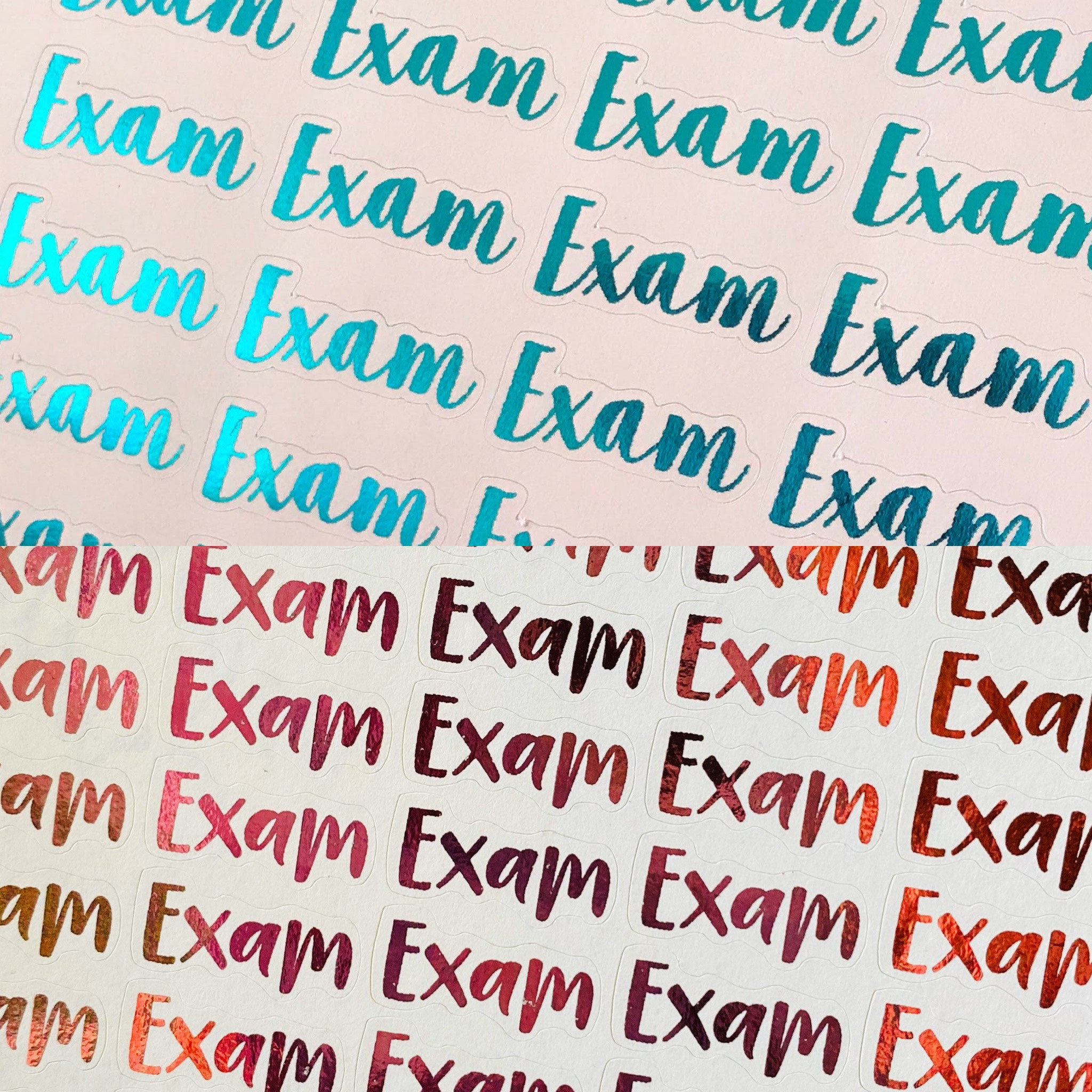 Foil Exam Planner Stickers: School Test Finals - 36/45 Pcs - Etsy