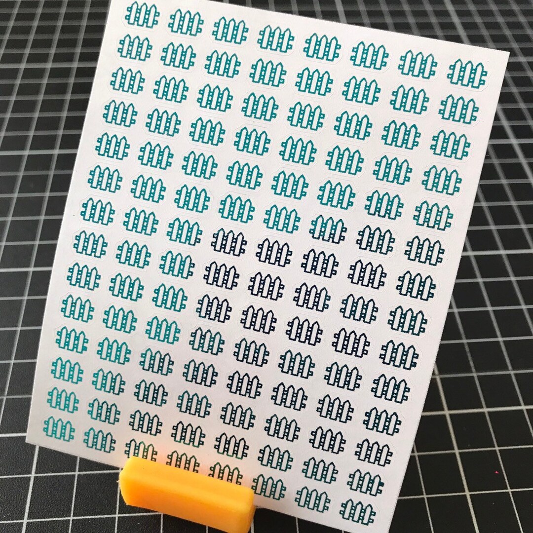 Mini Foil Picket Fence Planner Stickers: Farmhouse Icon, 90 Pcs - Etsy